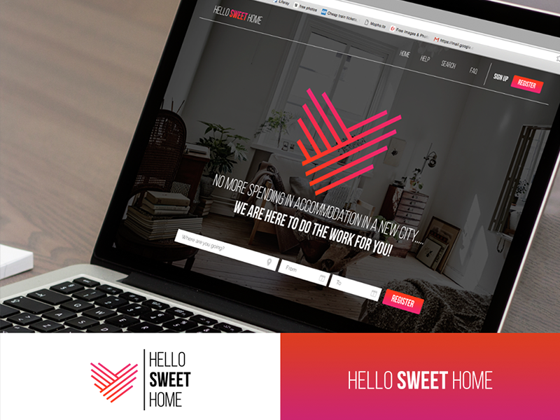 Hello Sweet Home logo and branding by Maria Velazquez on Dribbble