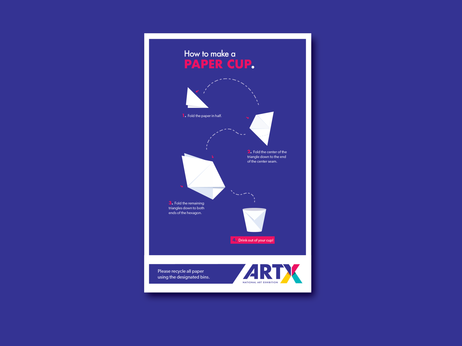"How to" Poster Series - Paper Cup by Jamison Watson on Dribbble