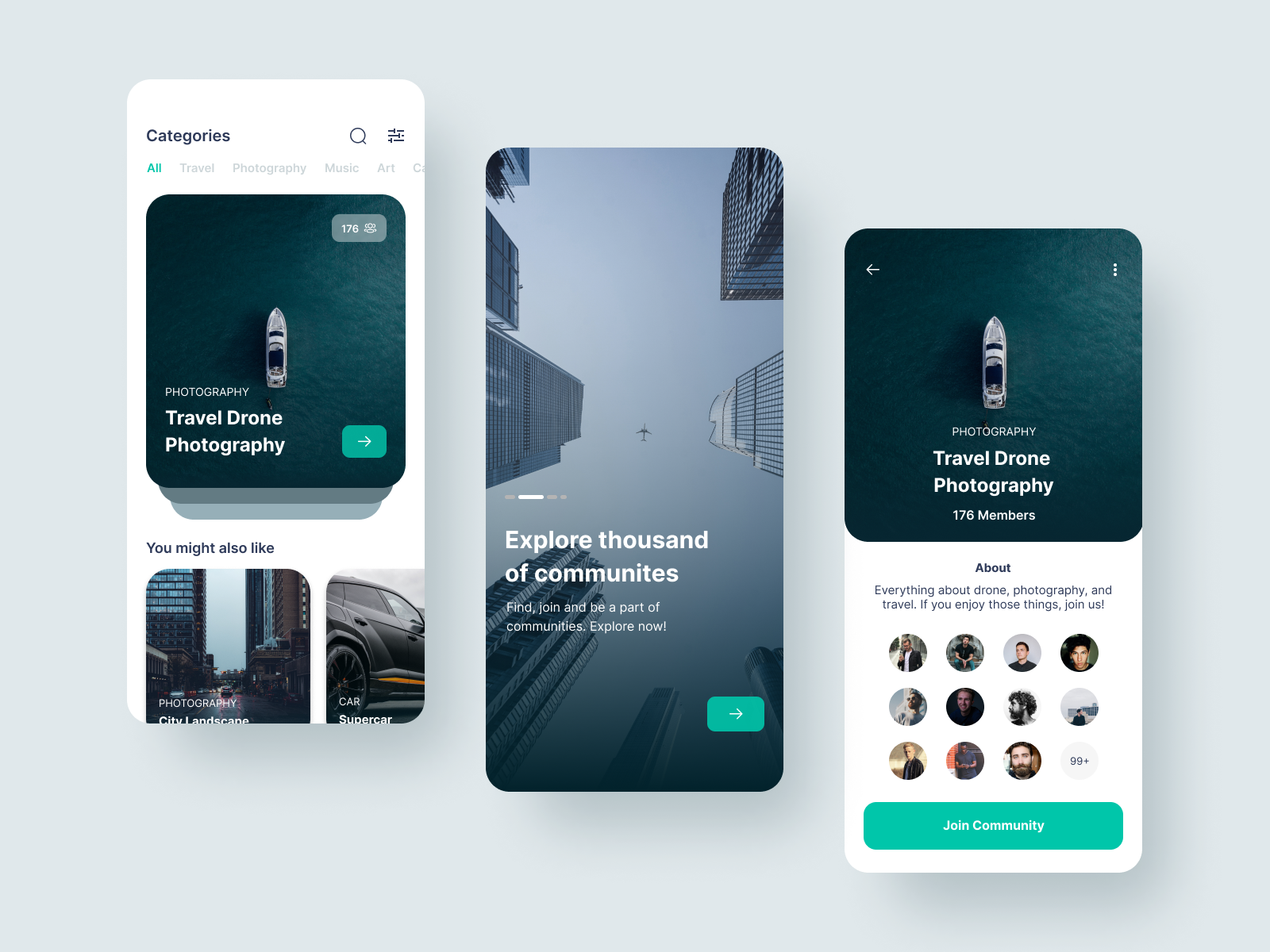 Community Mobile App by Edgar Louis on Dribbble