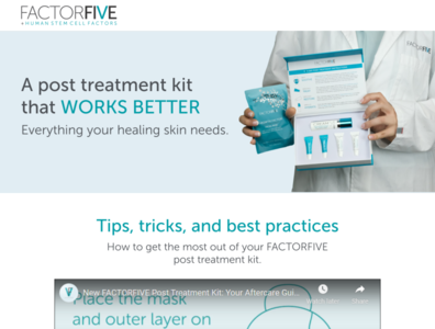 FACTORFIVE PT kit landing page by Sierra Duarte on Dribbble