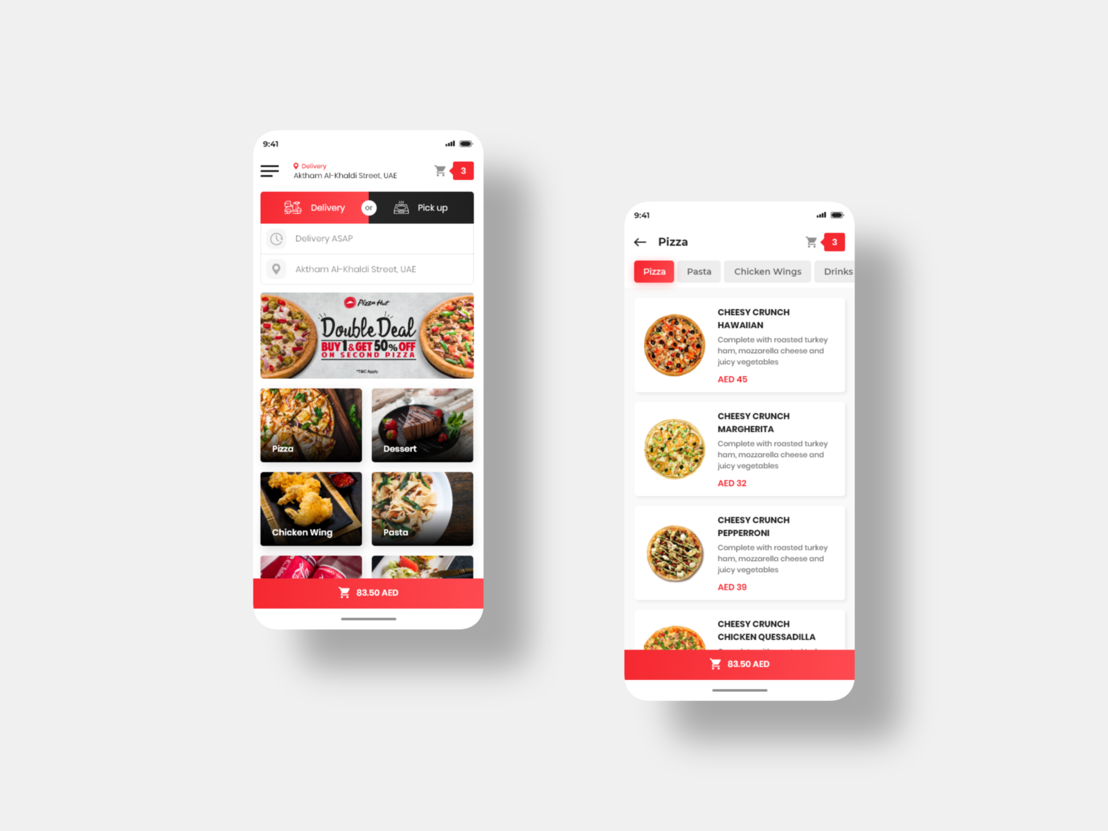 Pizza Hut App Design by Syed Kaif on Dribbble