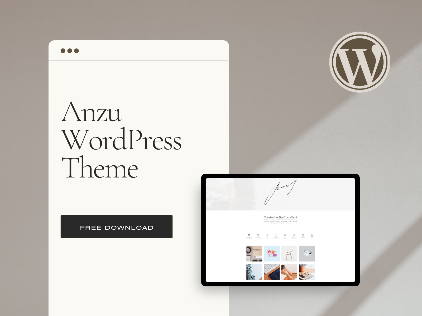 WP Anzu WordPress Minimalist Theme by Visualmodo WordPress Themes on Dribbble