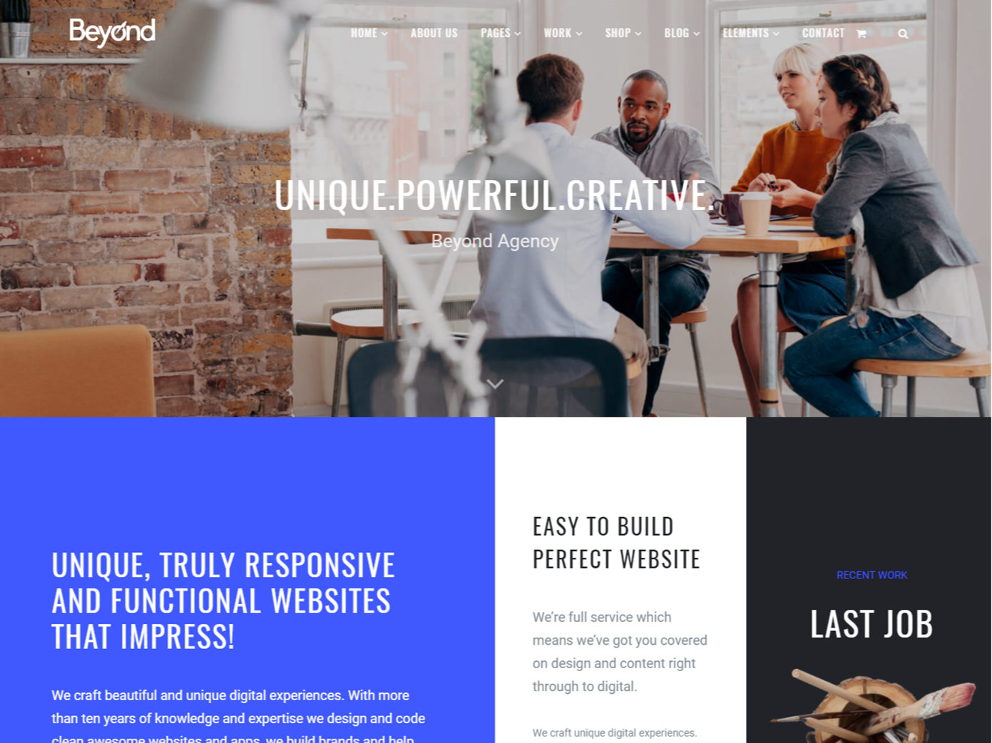 Home Creative Agency - Beyond All-In-One WordPress Theme by Visualmodo WordPress Themes on Dribbble