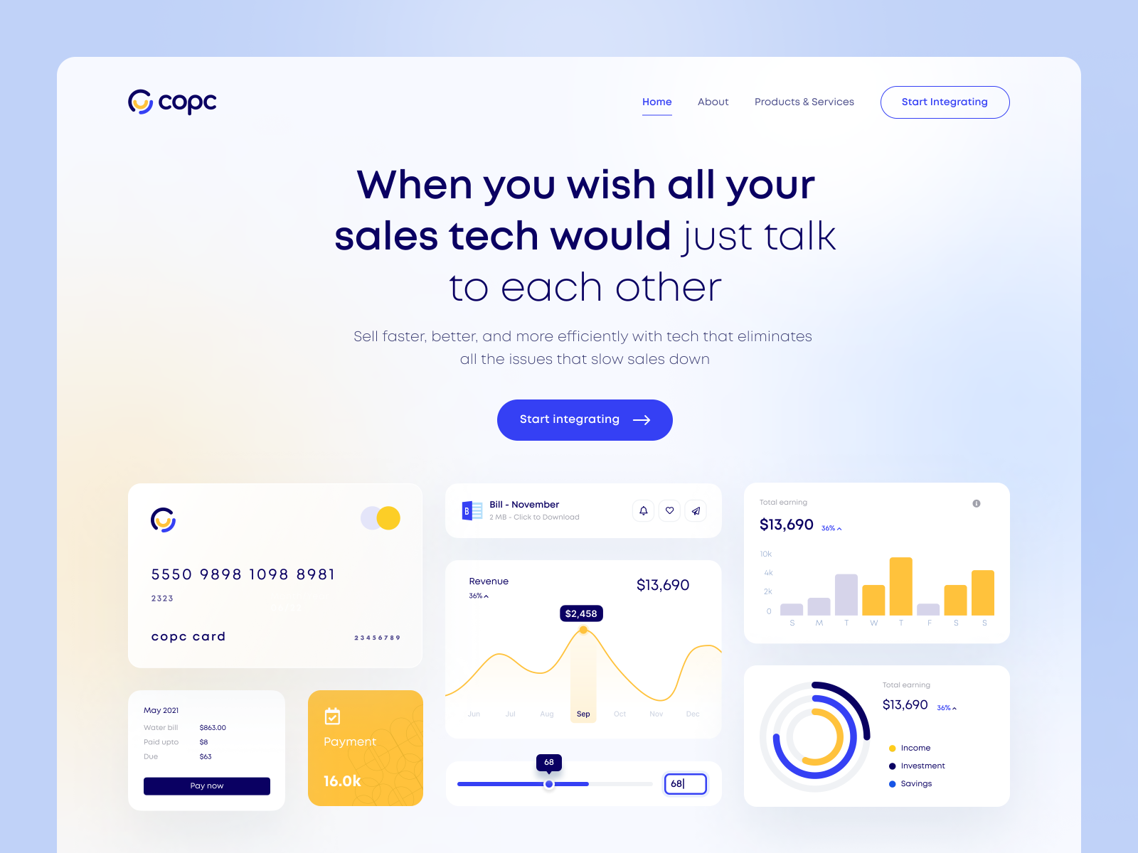 COPC - payment system 💙💛 by Olga Vasilieva on Dribbble