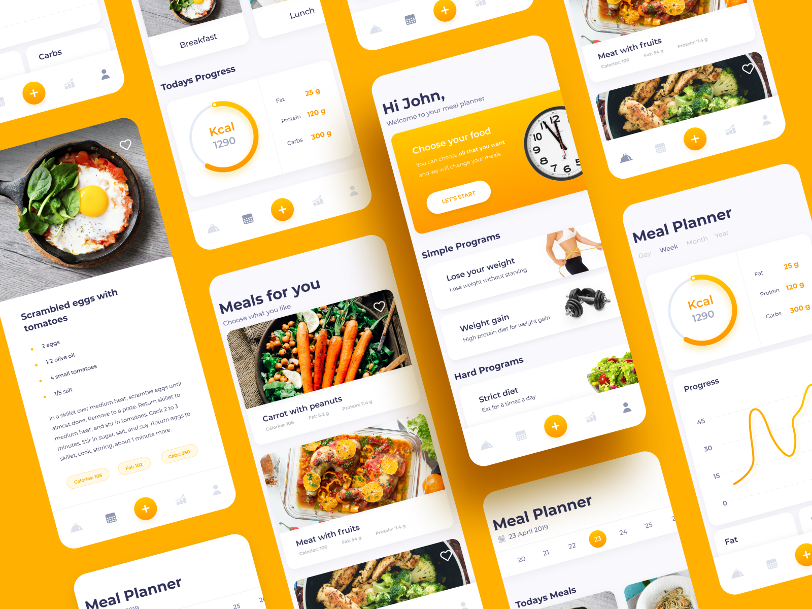The personal nutritionist in your smartphone by Iryna Harahulia on Dribbble