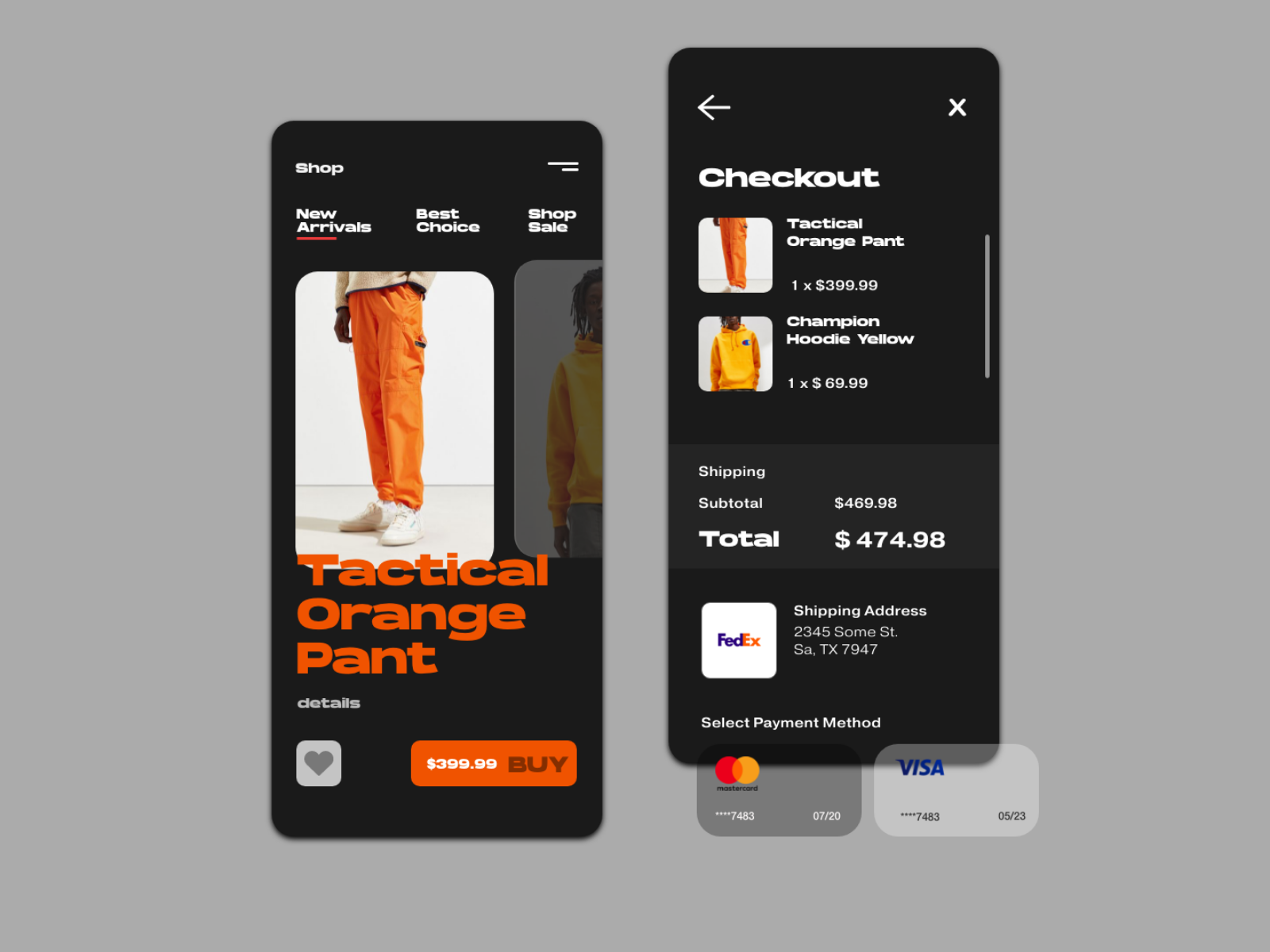 e-commerce/checkout ui by Anthony Calvetti on Dribbble