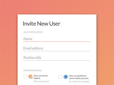Invite New User by Florence Tsai on Dribbble