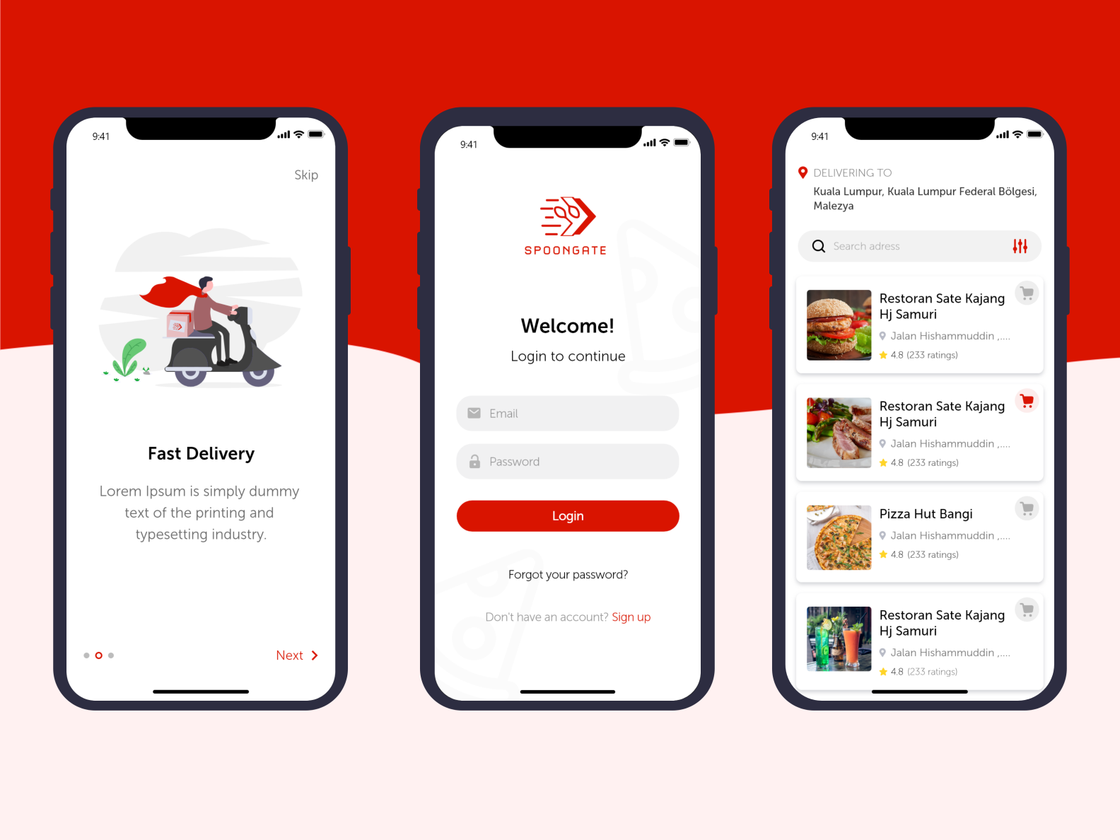 Some Screens - Food App by Yaman Moghani on Dribbble