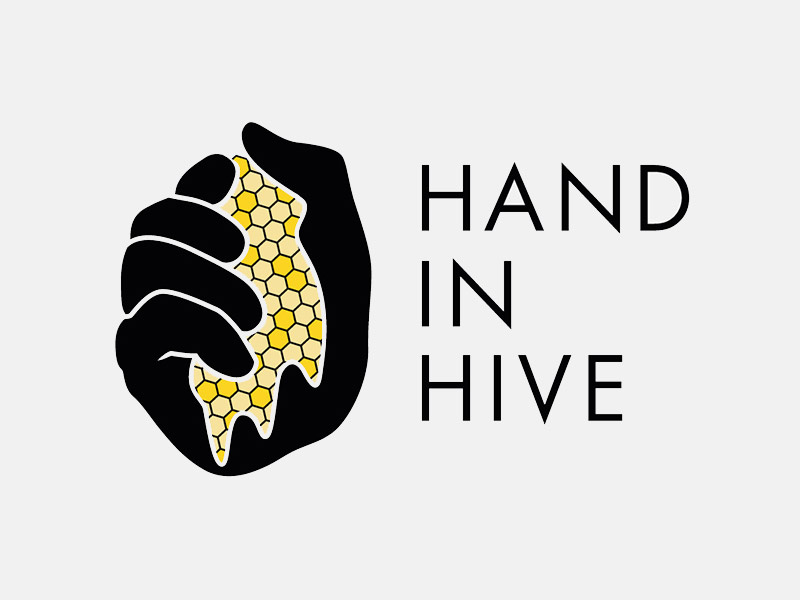 Hand In Hive Logo by Michelle Allen Davey on Dribbble