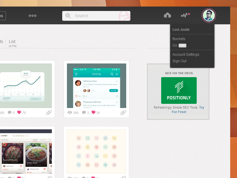 Dribbble Profile - Dropdown and Serach Box by Lovi Joshi on Dribbble