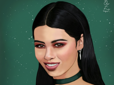 Amber Midthunder Portrait drawing by Oz Galeano by Oz Galeano on Dribbble