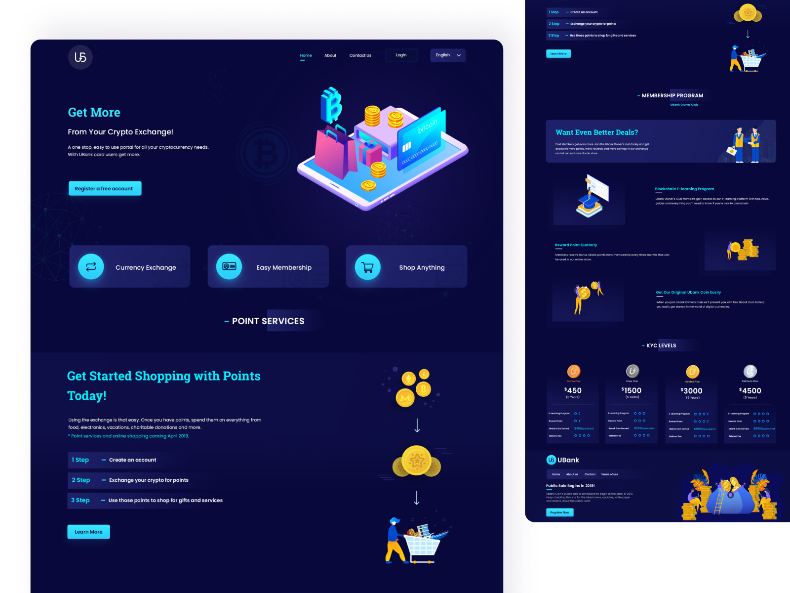 Crypto Currency Website by Jit Paghadar on Dribbble