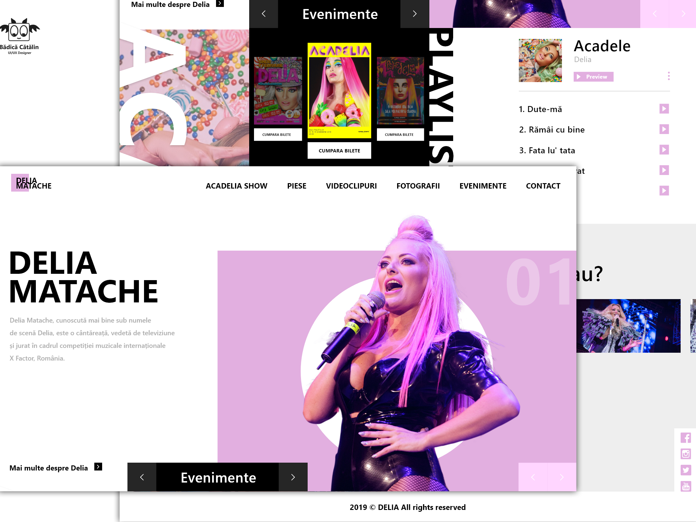 Landing Page - Delia Matache, Romanian Singer by Bădică Cătălin on Dribbble