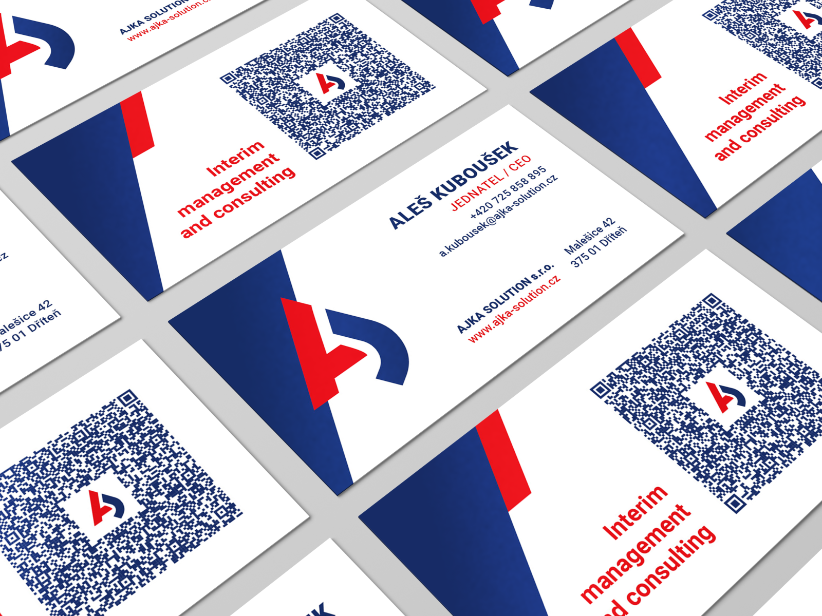 Ajka Solution business card by Daniel Buchl on Dribbble