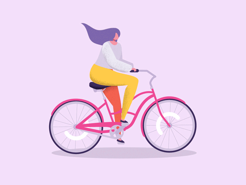 Bicycle Girl Animation by Jonathan Silverberg for D Custom on Dribbble