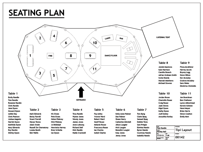 Seating Plan by Tom Randle on Dribbble