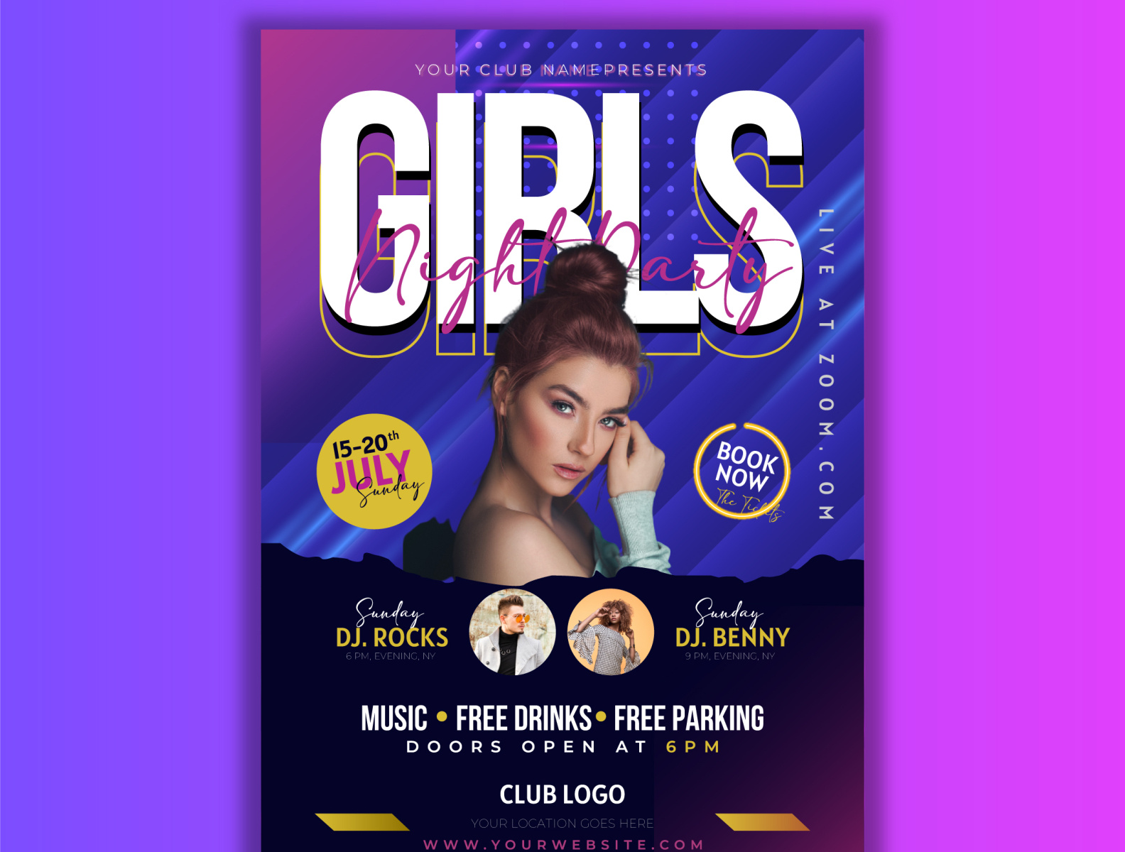 Girls Night Party Flyer and Poster design by Mohibbullah Khandakar on ...