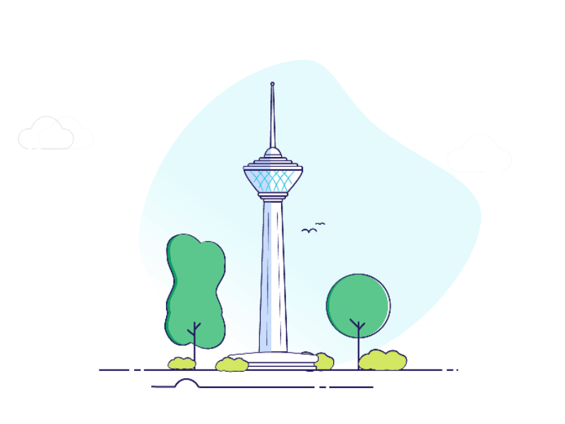 Milad Tower illustrate by mansour omidbakhsh on Dribbble