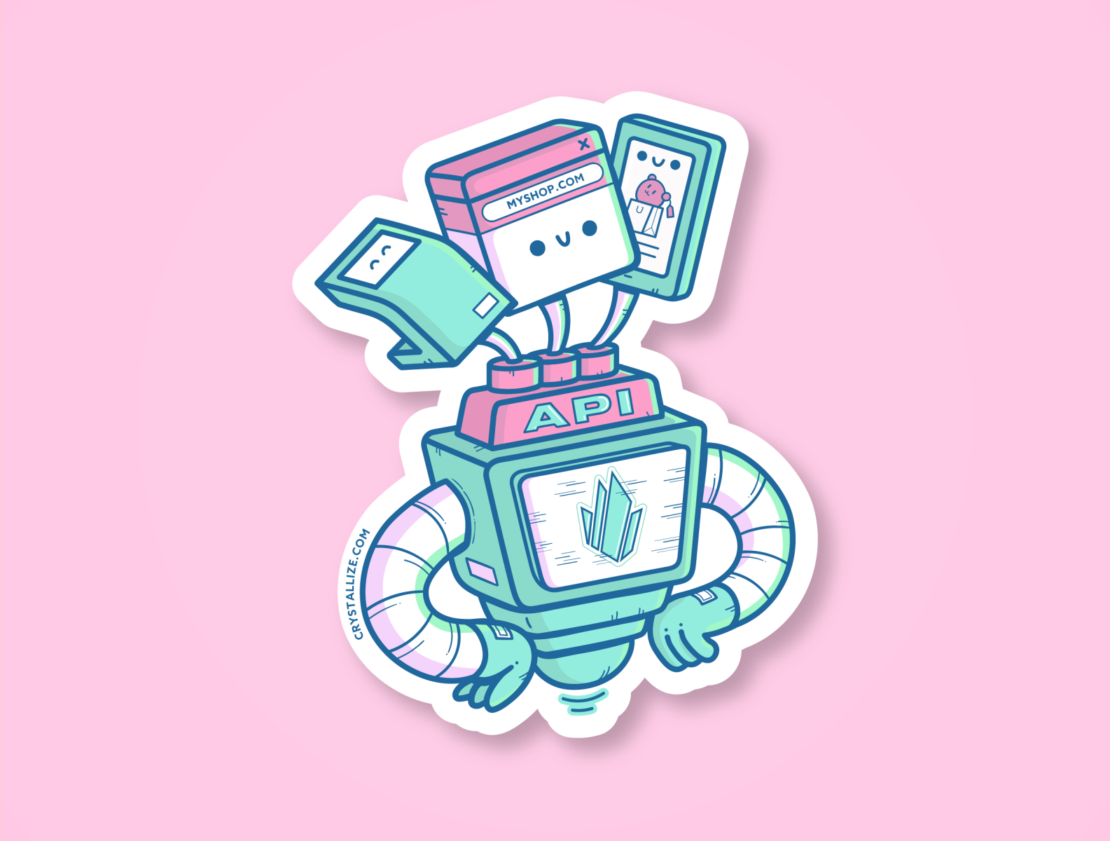 Crystallize Headless E-commerce Robot Sticker by Bartosz Sokołów on ...