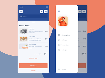 Navigation Drawer by Швачка Константин | Dribbble