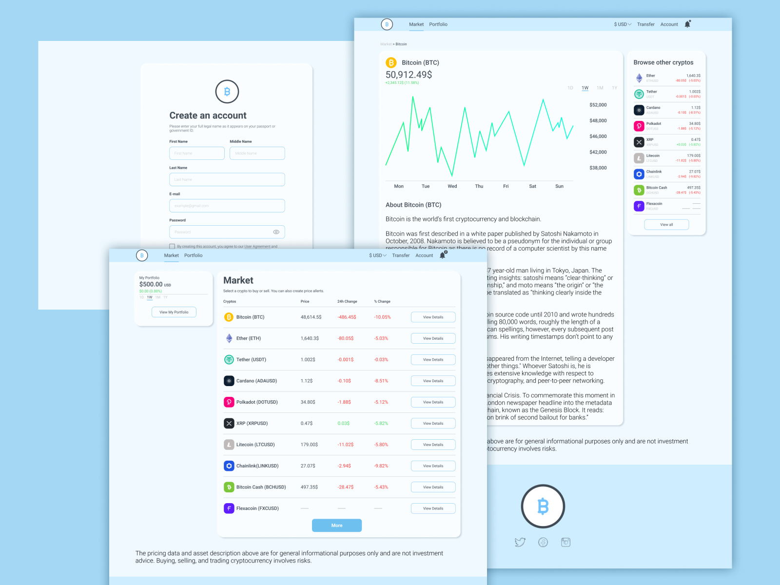 Crypto Web App by Yuriy on Dribbble
