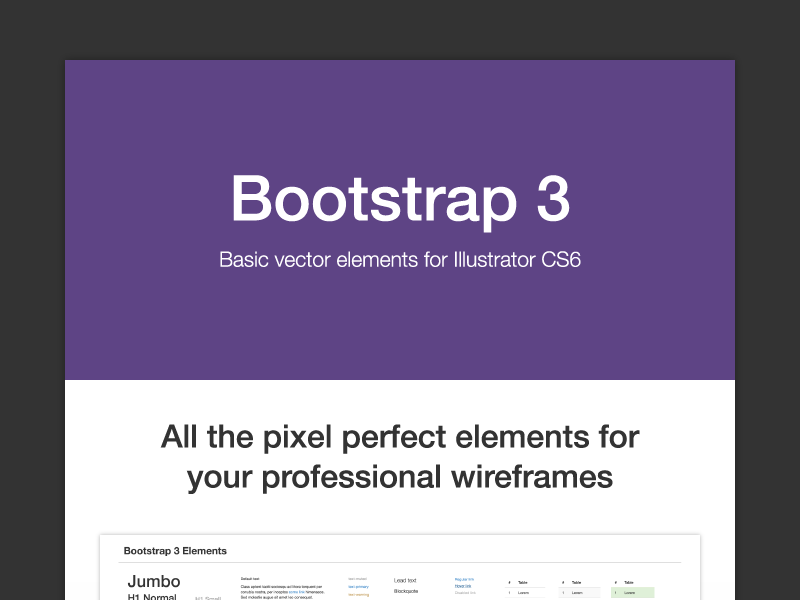 Basic Bootstrap 3 Elements by Roberto Pacheco on Dribbble