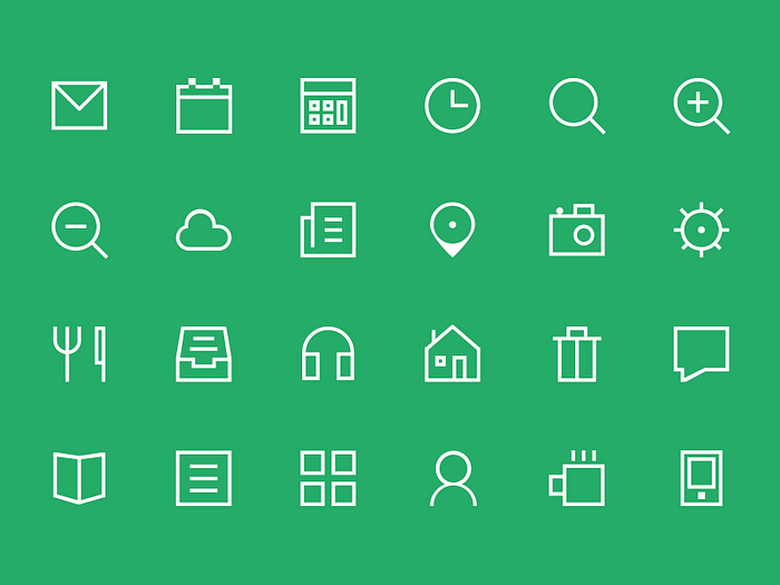 Thin Icon set by Vivek Ravin on Dribbble
