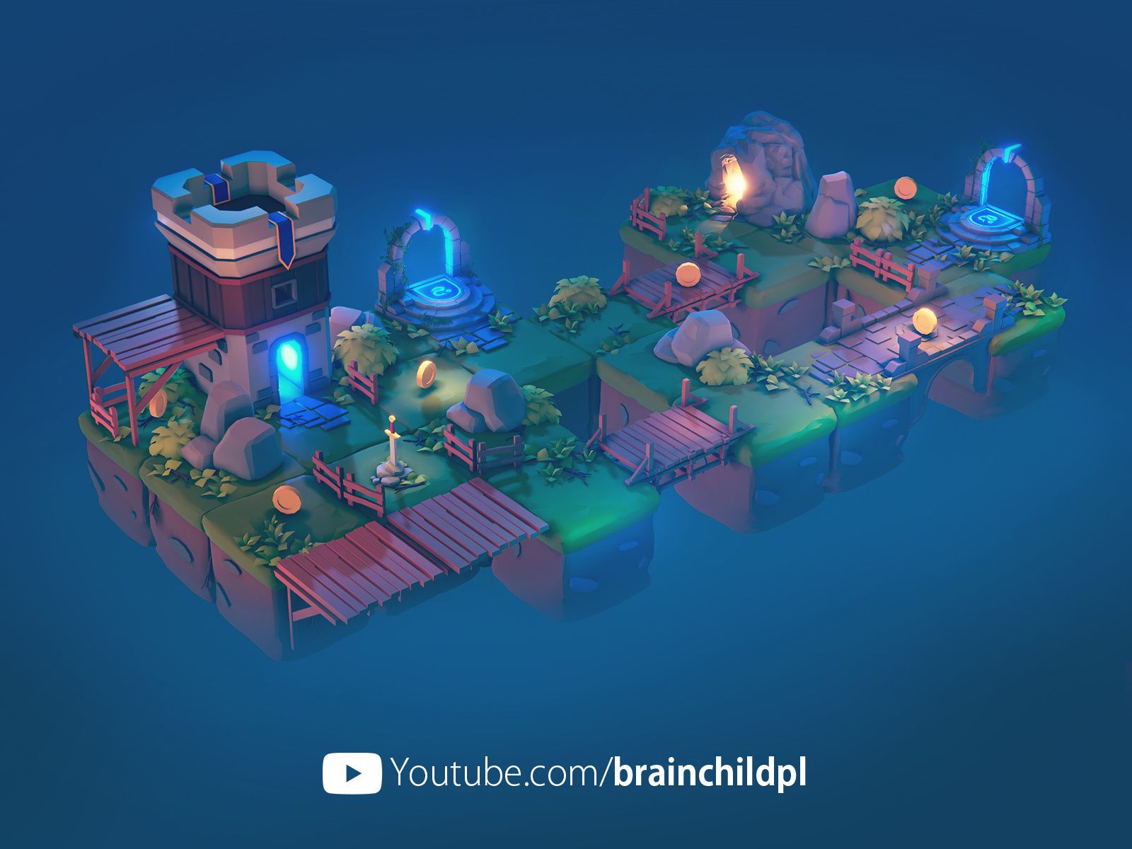 PART 7: Night View - Blender & Unity - 3d Low Poly Game Art by Rafał ...