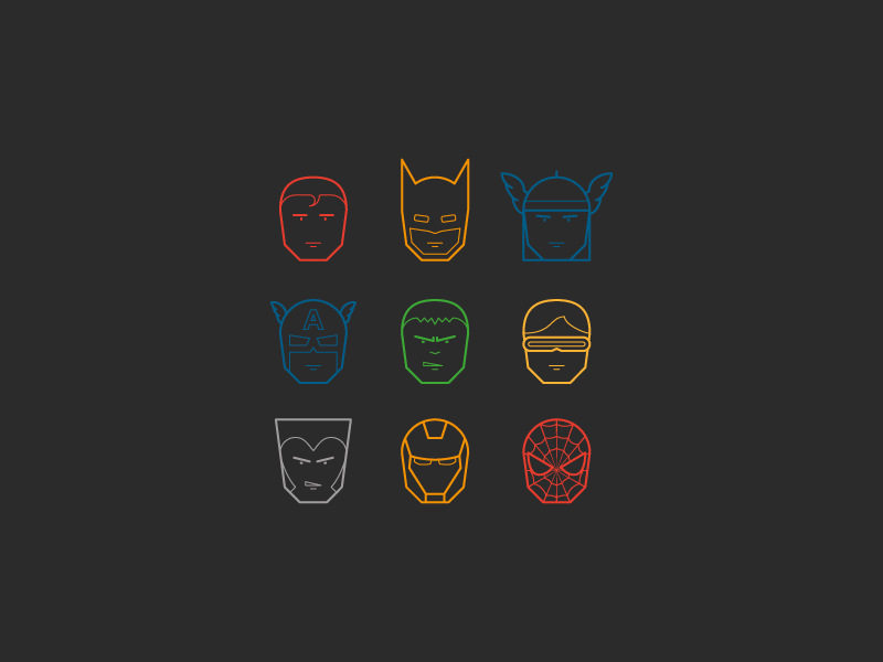 Marvel Icons by Rubén Ferlo on Dribbble