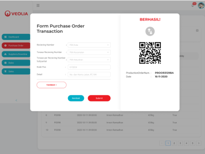 UI/UX Tracebility Web - Purchase Order Creation by GreenholeTech on ...