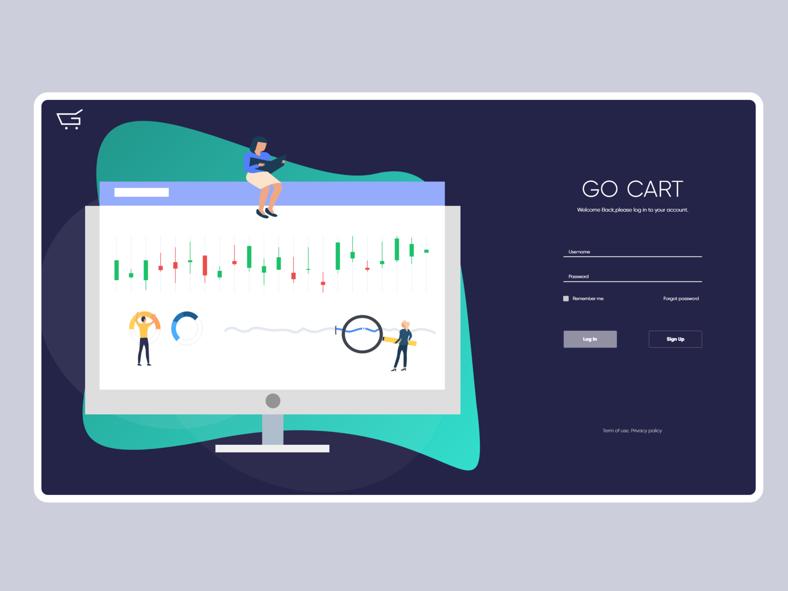 Dashboard Illustrations / Sign in by kishore on Dribbble