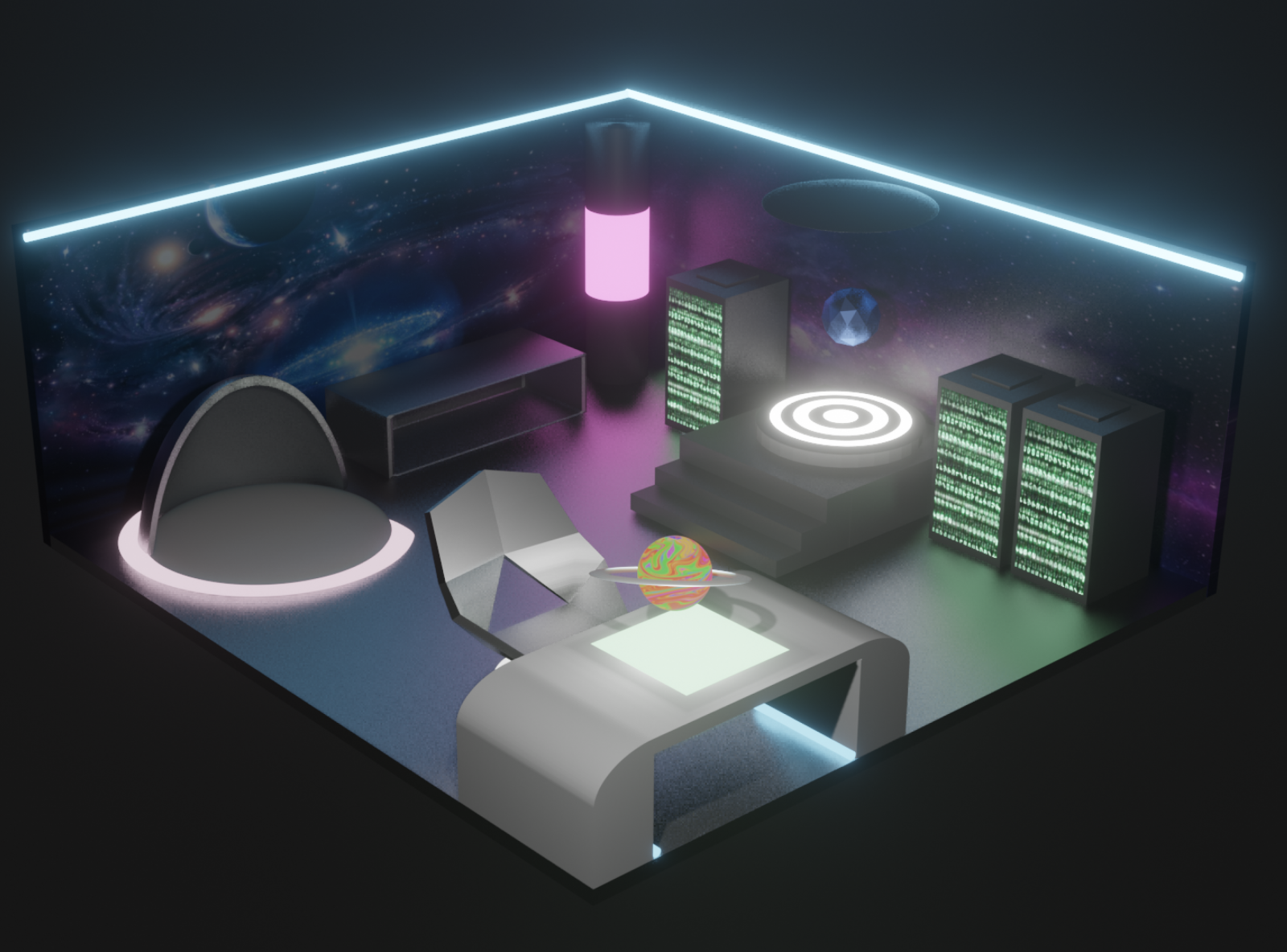 3D Futuristic Room by Insan Nurjaman on Dribbble