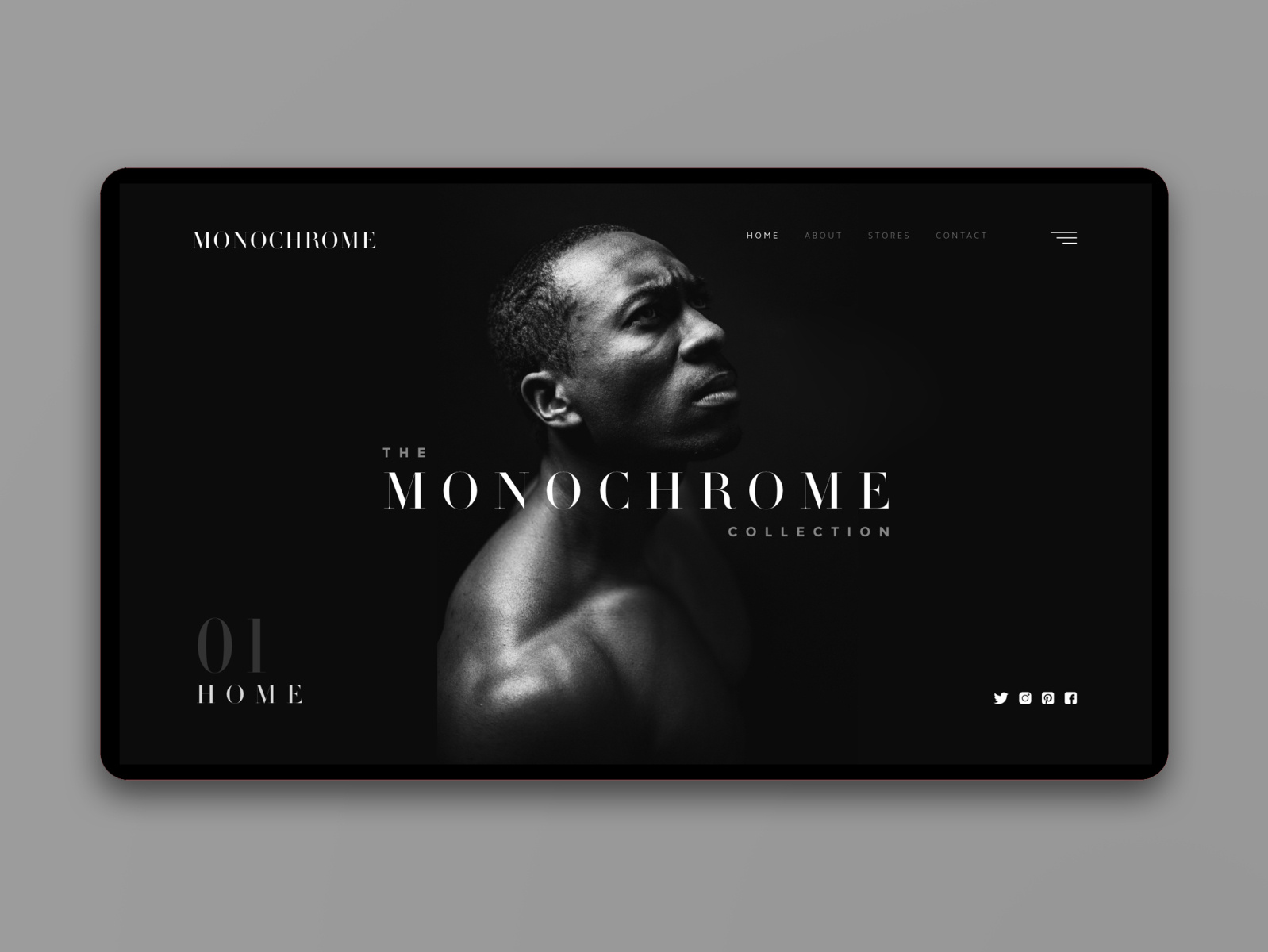 a monochrome concept design by Hakan Yilmazkaya on Dribbble