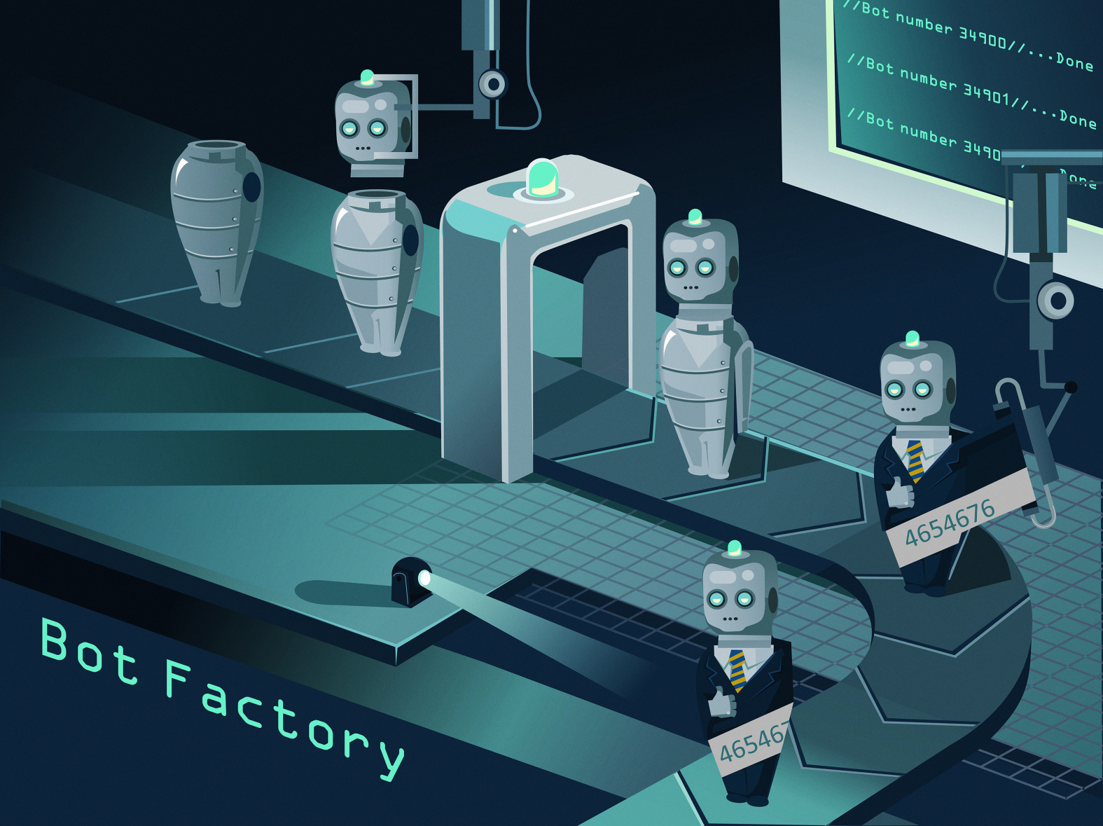 Bot factory by Viktor Krutko on Dribbble
