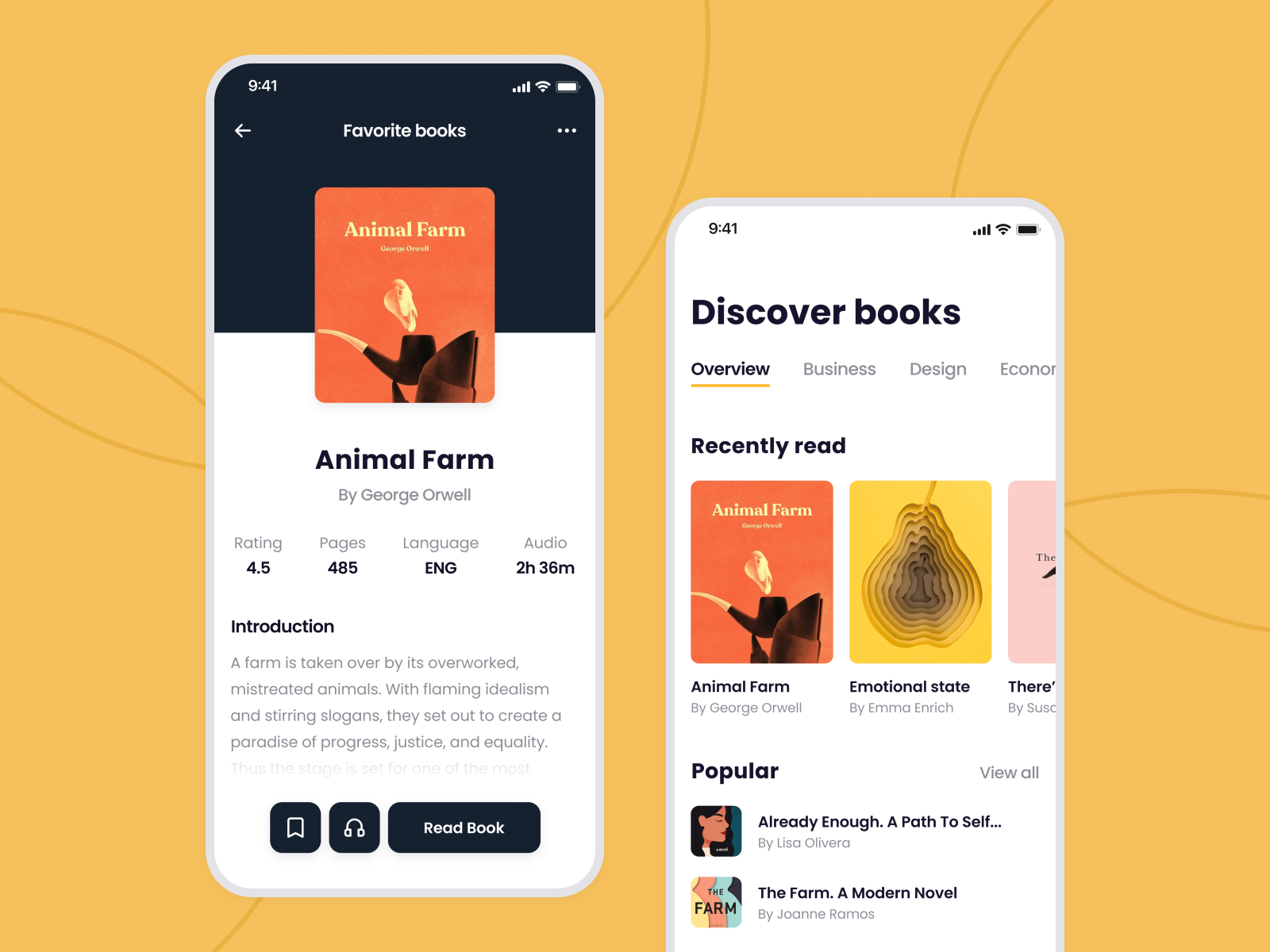 E-Book Mobile App by Kate Bubnova on Dribbble