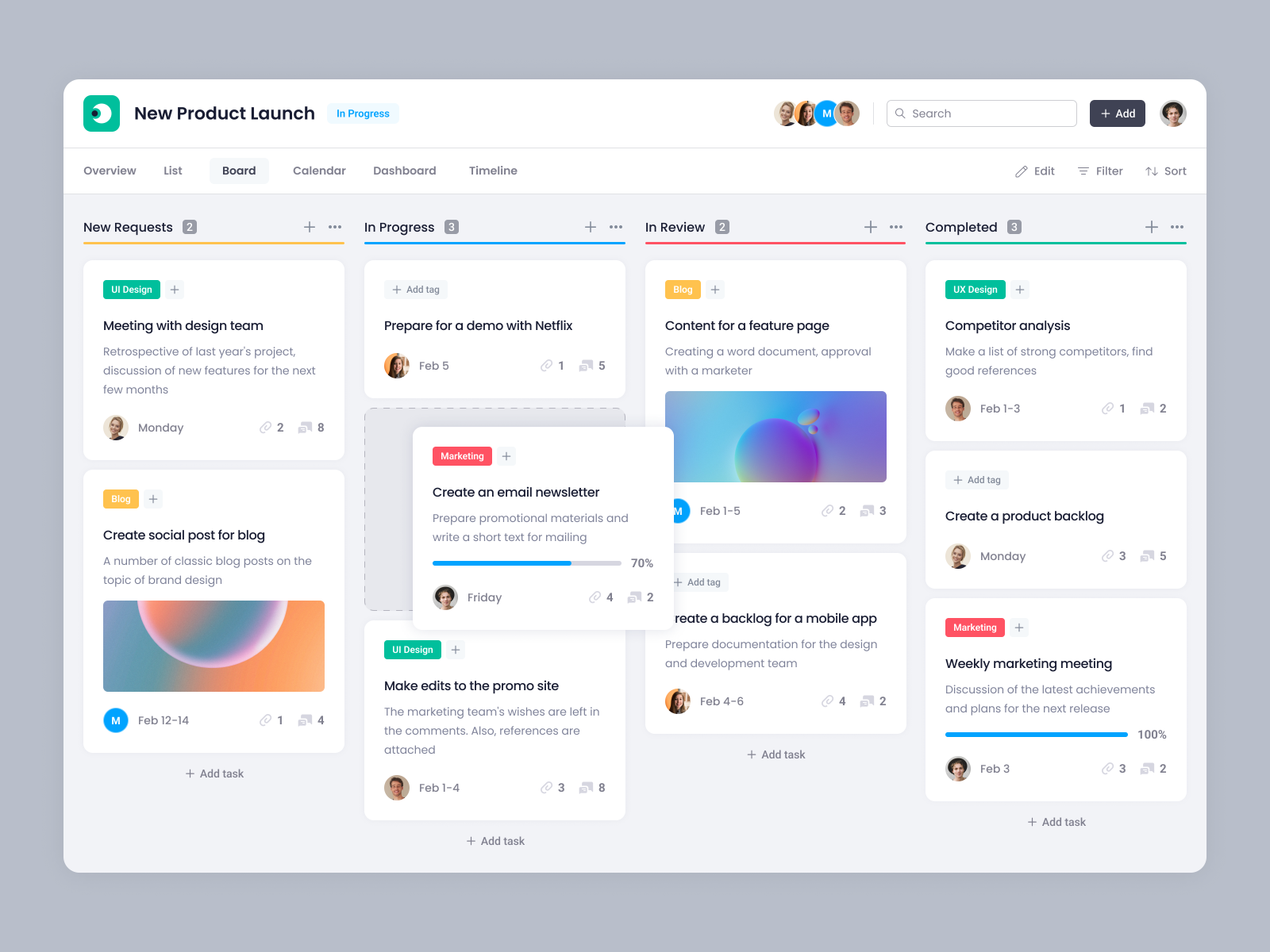 Kanban Board Design by Kate Bubnova on Dribbble