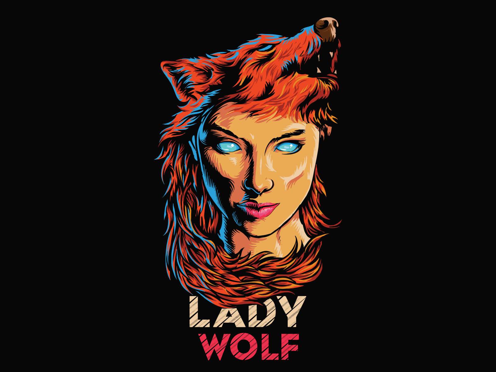 wolf lady by Mainul Islam on Dribbble