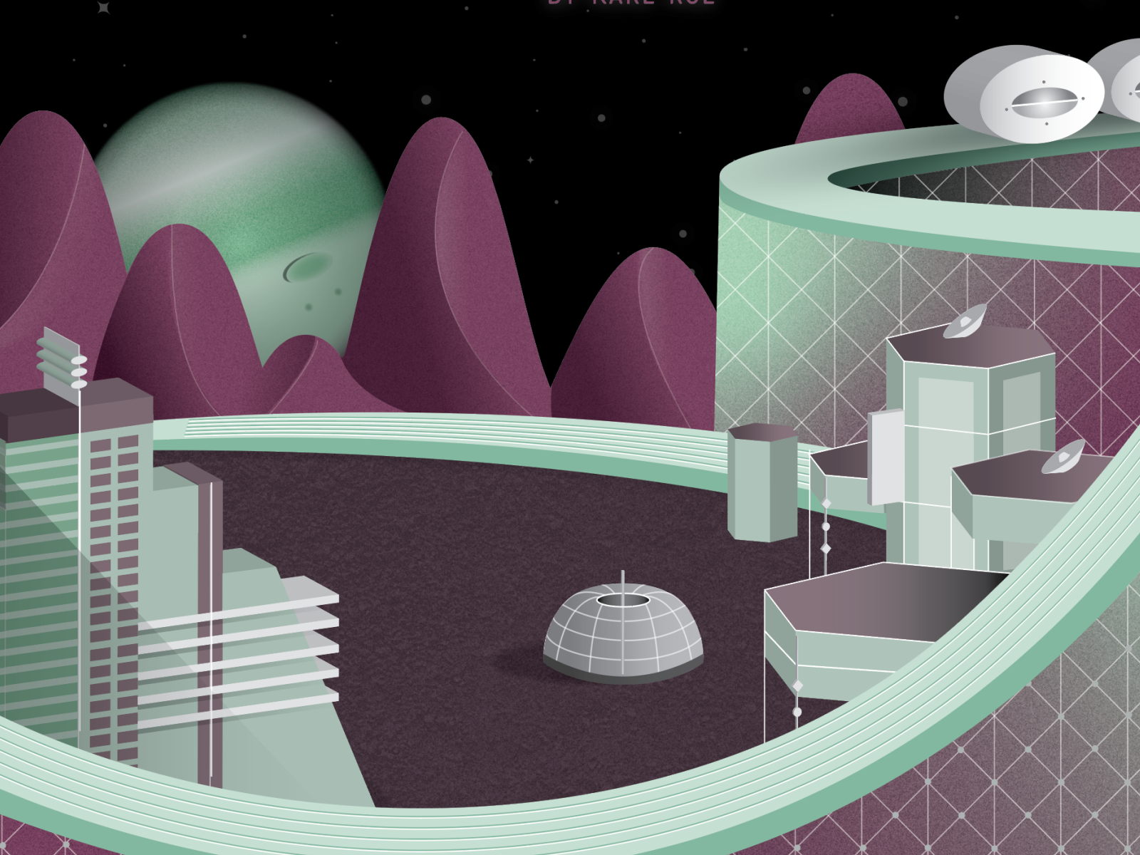 space illo wip by hannah johnson on Dribbble