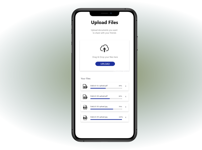 Daily UI - 031 - Upload by Sanjay Kumar on Dribbble