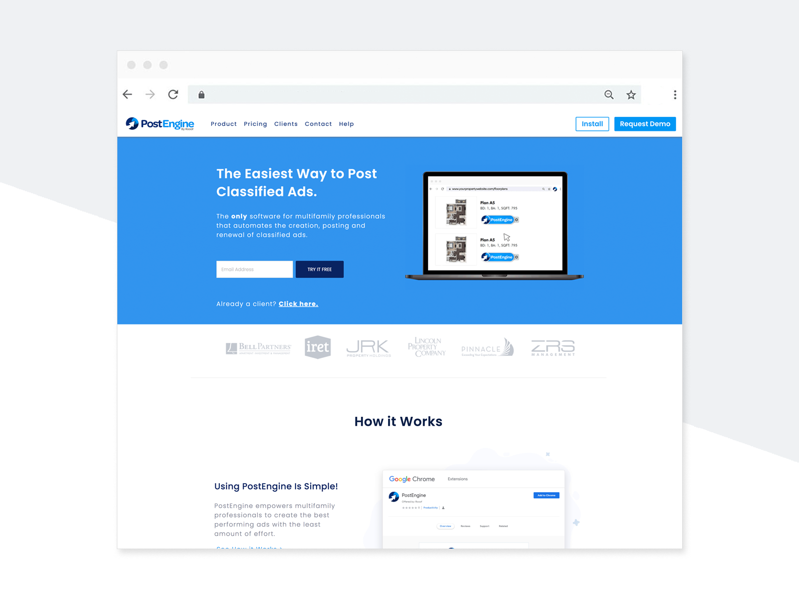 PostEngine Website by Samantha Wills on Dribbble