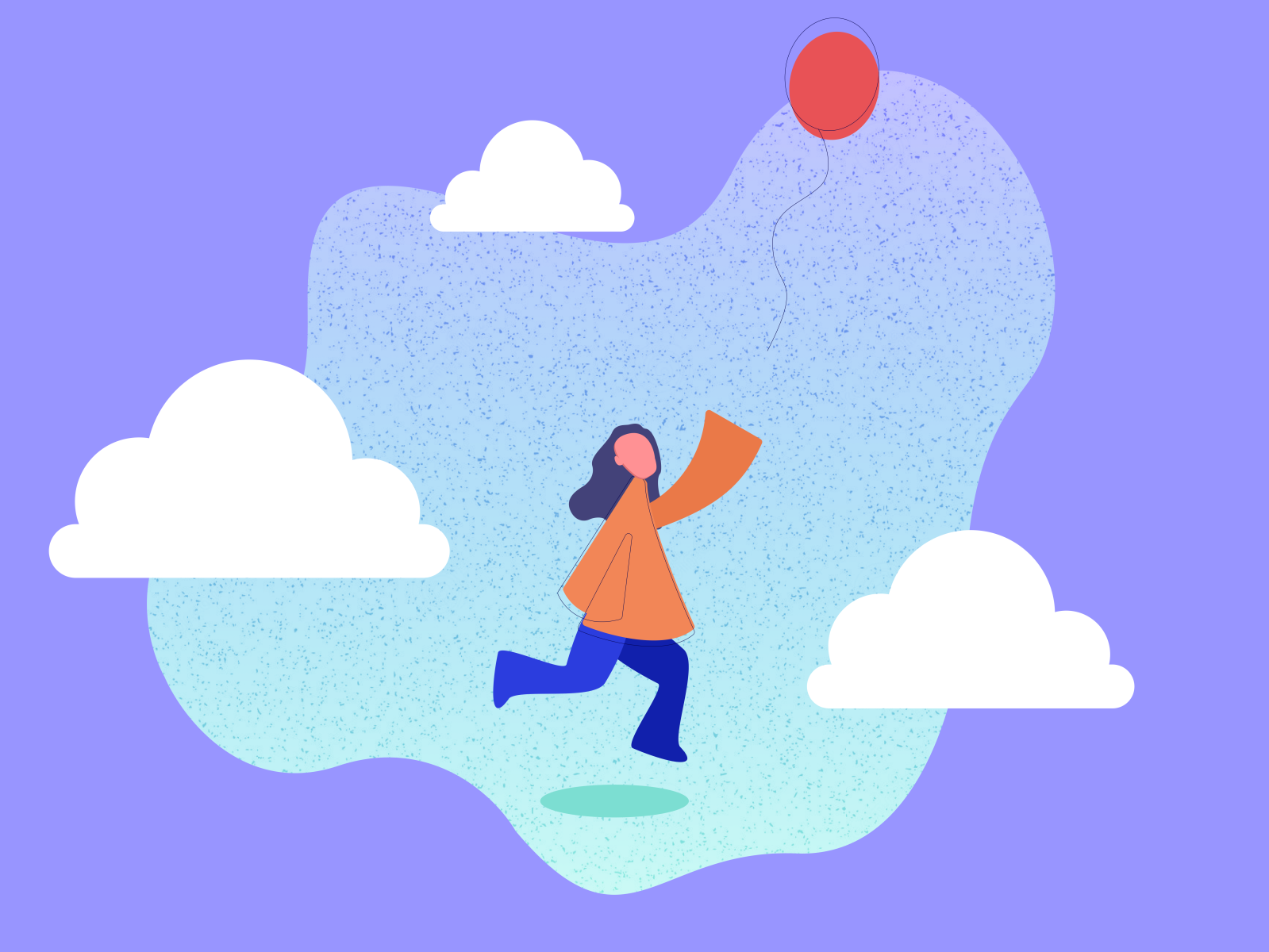 "In the Clouds" by Emma Demers on Dribbble