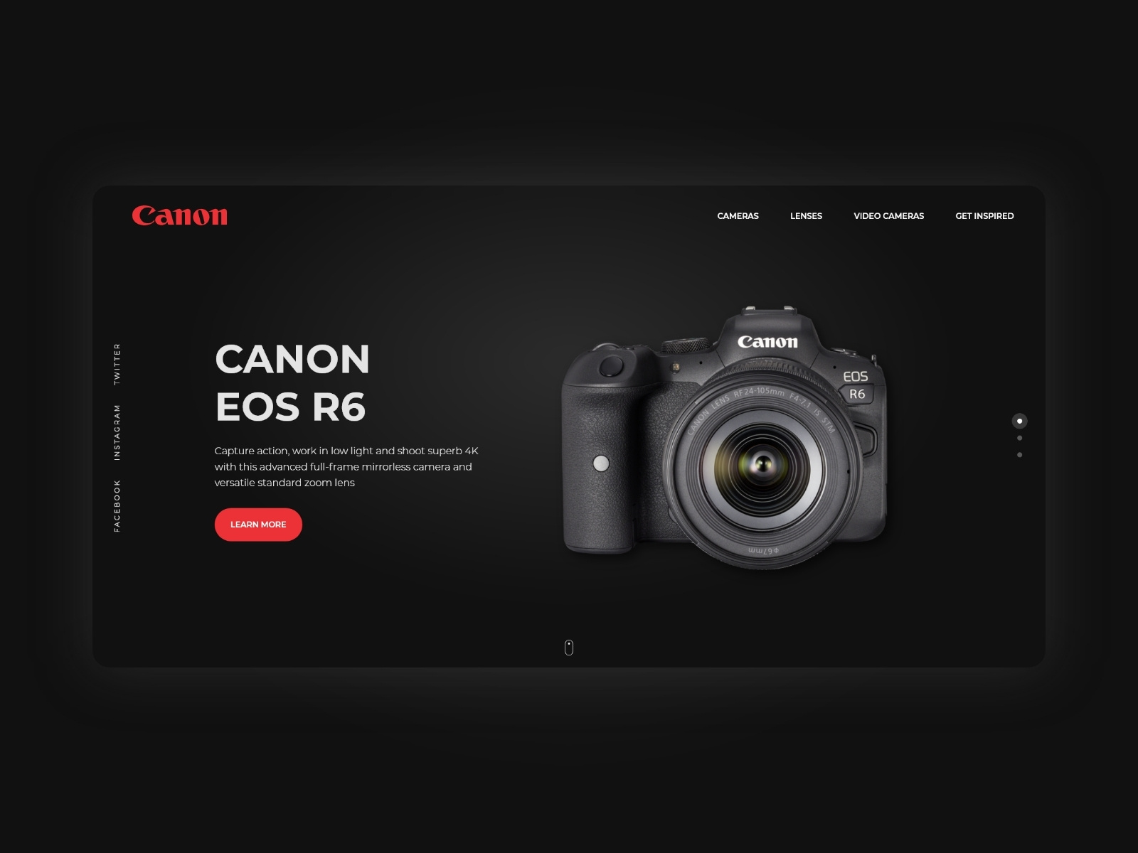 Canon website redesign concept by Diana Muradyan on Dribbble