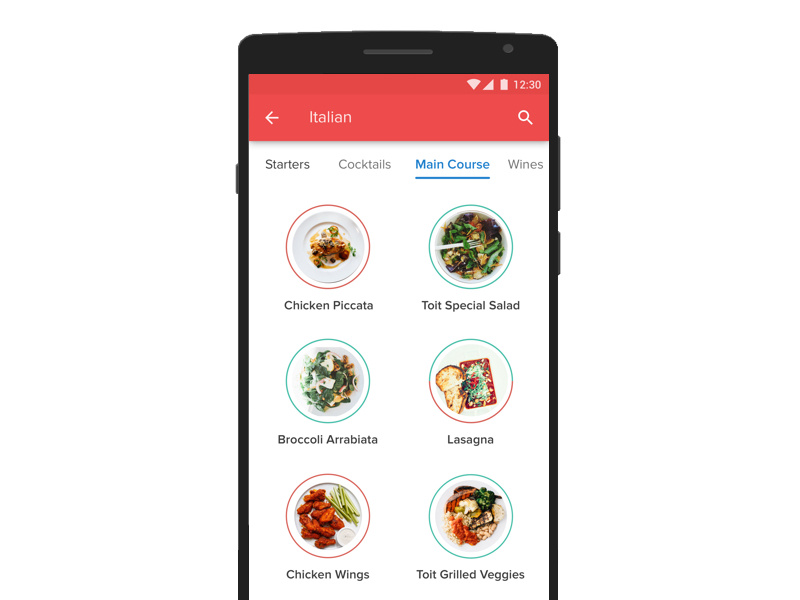 Main Course Menu by Shatabdi Biswas on Dribbble