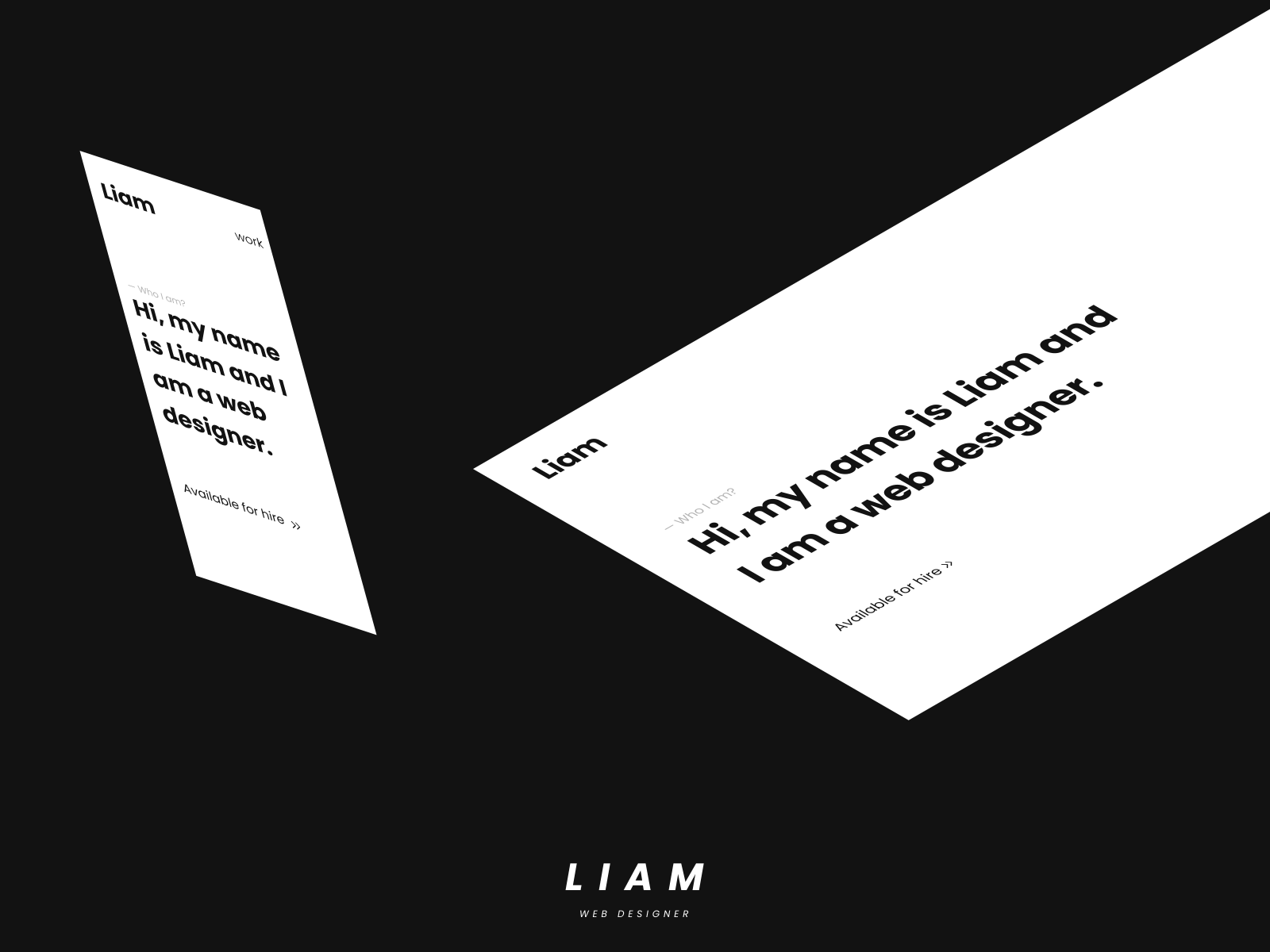 Concept of my portfolio! by LiamDsgn on Dribbble