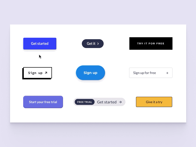 Animated CTA Buttons by Elis Gubarev 🌟 on Dribbble