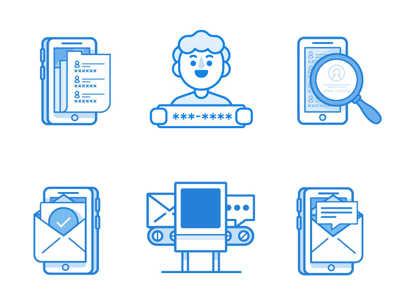 Messagebird Icons by Nick Slater for MessageBird on Dribbble