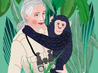Jane Goodall by Jana Vanroyen on Dribbble