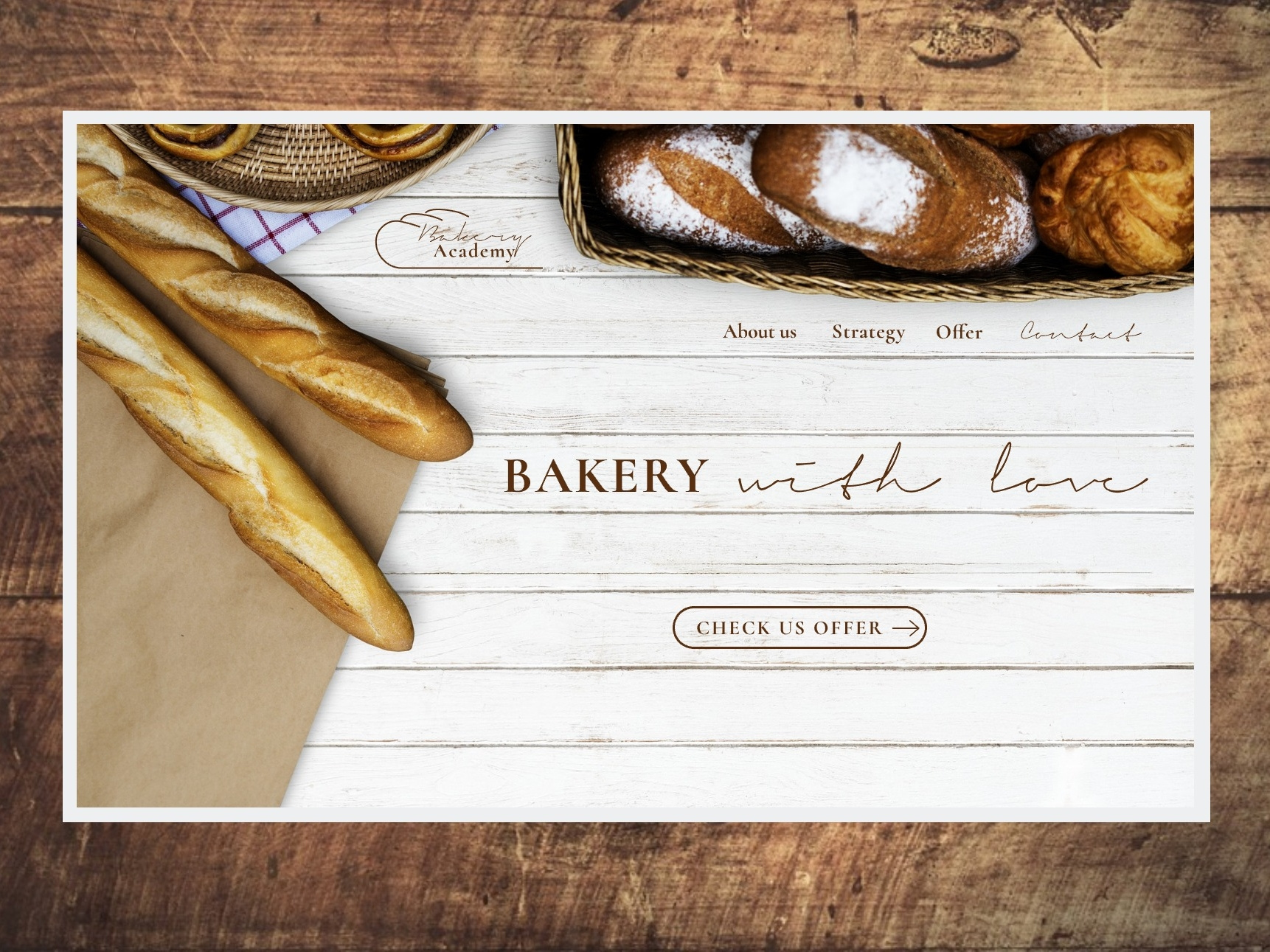 bakery - woody landing page by Martyna Motyczyńska on Dribbble
