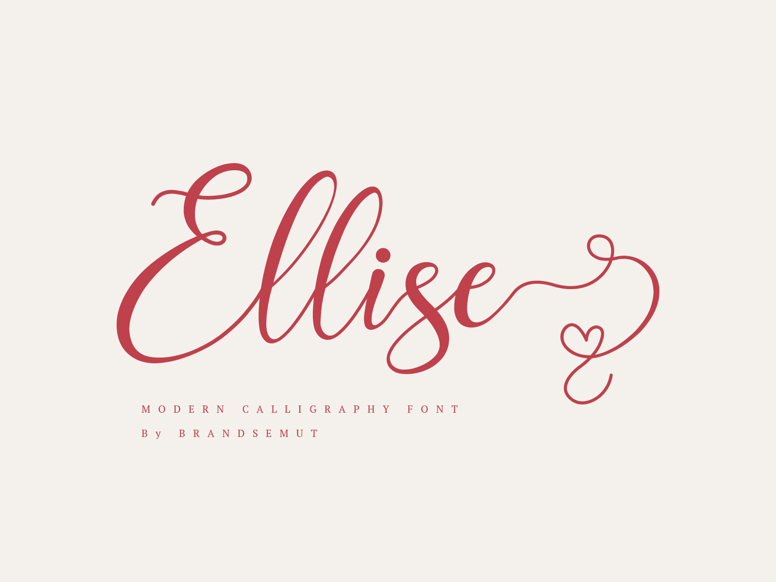 Ellise - Lovely Script Font by Brand Semut on Dribbble