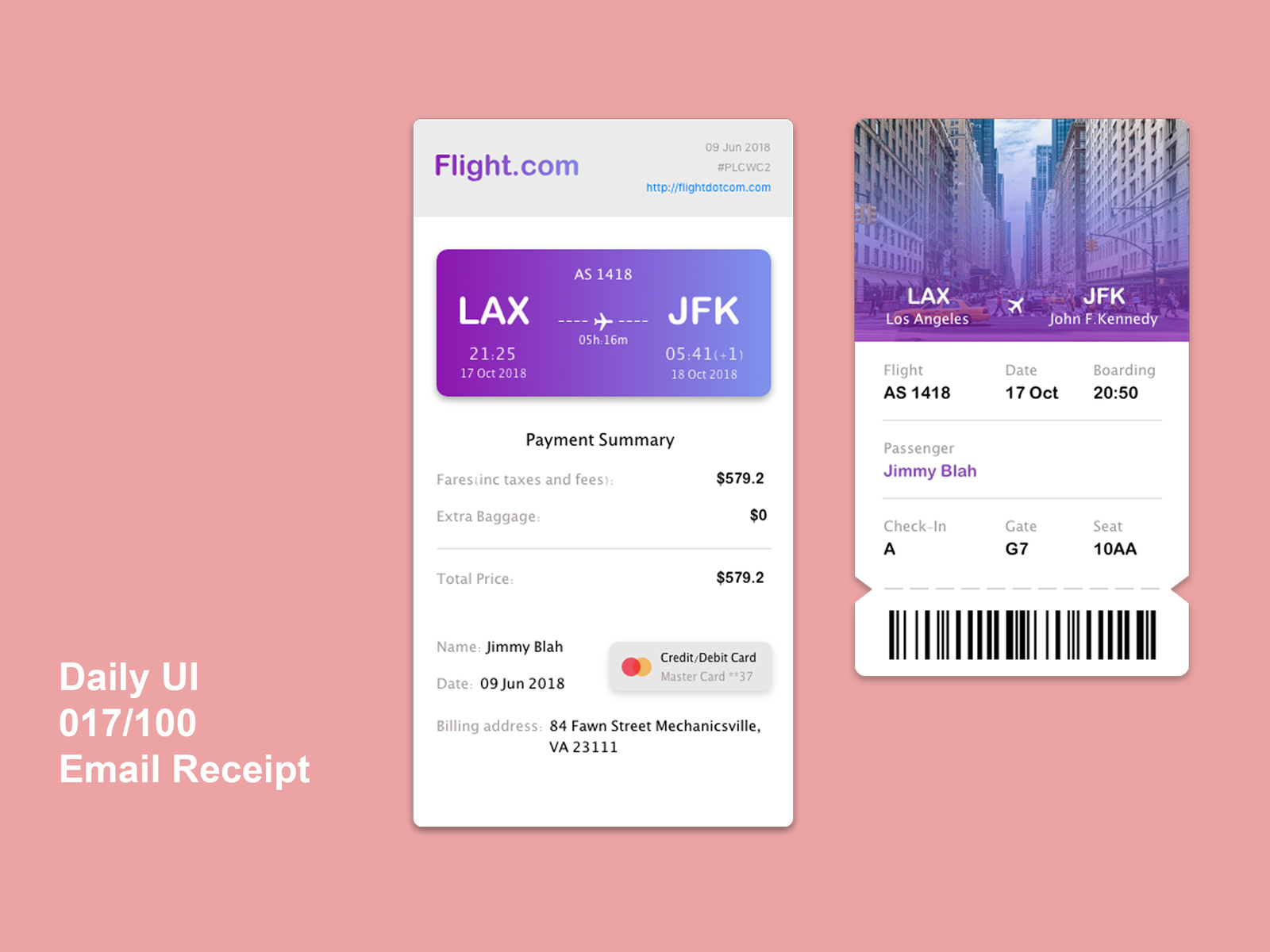 Daily UI 017 Email Receipt by ian on Dribbble